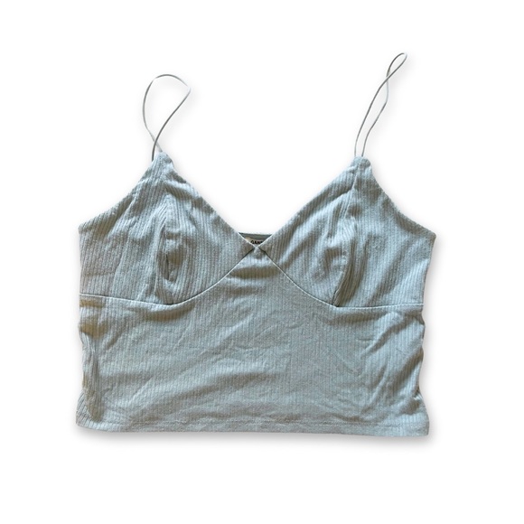 Garage | Tops | Garage Light Blue Ribbed Crop Top Tank Womens M | Poshmark